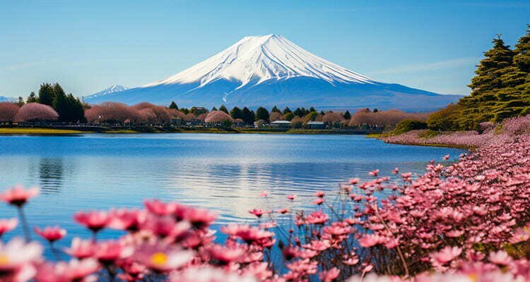 Mt Fuji Tourist Map with Attractions and Itinerary Routes