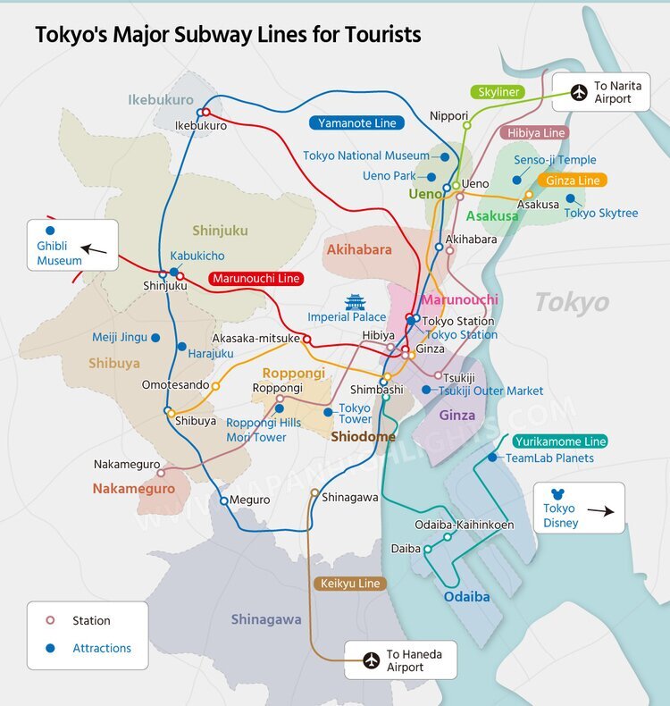 Tokyo Tourist Map: Plan Your Trip with Attractions and Neighborhoods