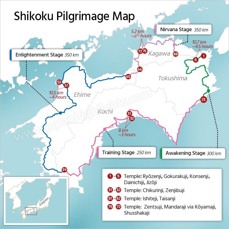 Shikoku Travel Map: Plan Your Trip with Attractions and Transportation
